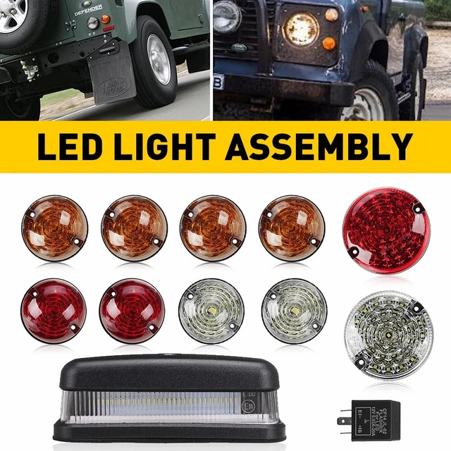 11X COMPLETE LED Light Upgrade Kit Lamp For Land Rover Defender 90/110 ...