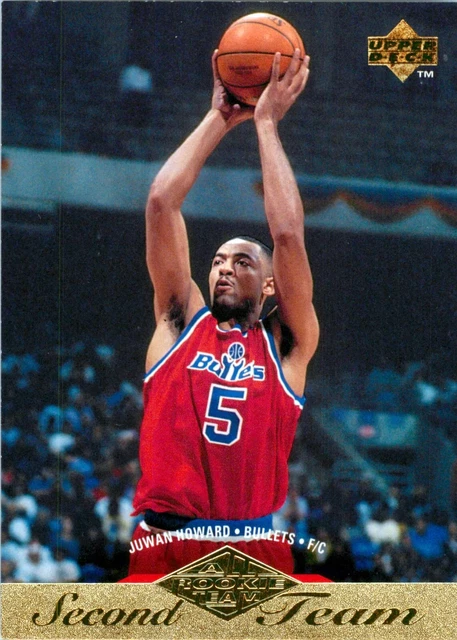 1995 WASHINGTON BULLETS NBA Card JUWAN HOWARD Upper Deck All-Rookie ...
