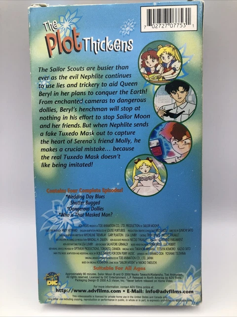 SAILOR MOON VOL. 4: Mysterious Tuxedo Mask - VHS, 2000 anime japan £15. ...
