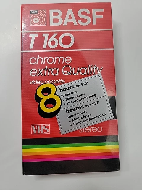 BASF T 160 Chrome Extra Quality Blank VHS Tape SEALED NOS £5.54 ...