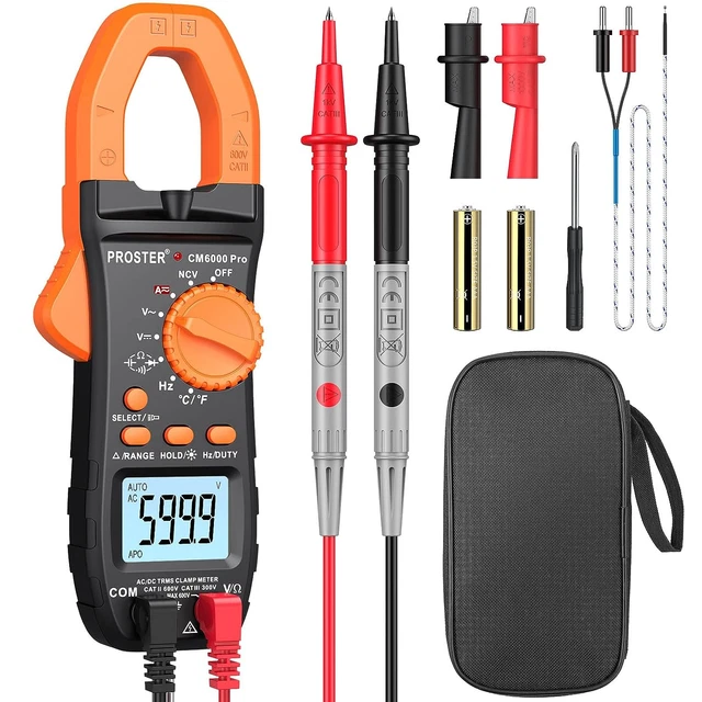 PINZA AMPEROMETRICA AUTO-RANGING Tester Multimetro Pinza Misura AC/DC ...
