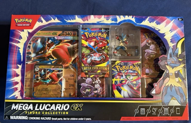 POKEMON TCG MEGA Lucario ex Premium Figure Collection Box READ ...