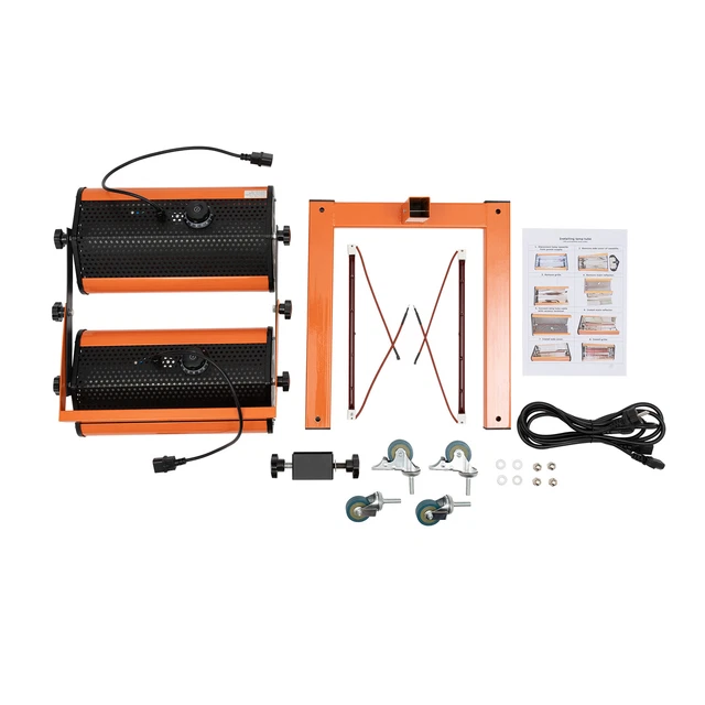 2×1KW AUTO KFZ Infrarot Strahler Lacktrockner IR Heizstrahler ...