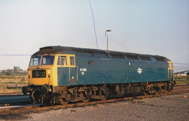 DIESEL TRAIN PHOTO Railway Picture Br Blue Class 47 Photograph 47355 ...