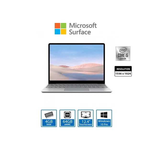 MICROSOFT SURFACE LAPTOP Go Core i5-1035G1 4GB RAM 64GB eMMC 12.4 ...