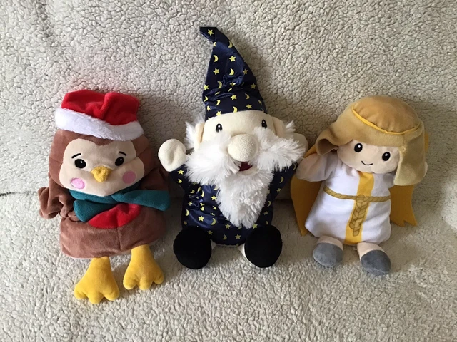 ALDI LITTLE TOWN Hand Puppet Bundle Wizard Robin Christmas Angel Soft Plush Toy £19.39 - PicClick UK