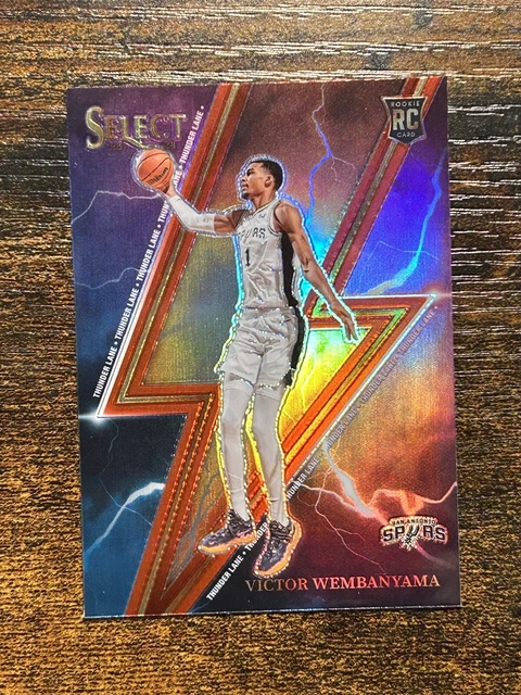 Victor Wembanyama 2023 24 Panini Select Rc Thunder Lane 5 Red Prizm Sa