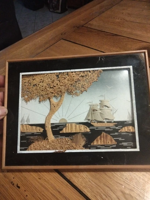 CADRE TABLEAU DIORAMA en Liège Décor Marine EUR 10,00 - PicClick FR