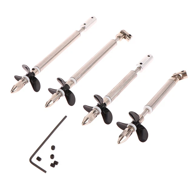 4MM RC BOAT Drive Shaft Model Ship Three Blades Screw Joint Shaft ...