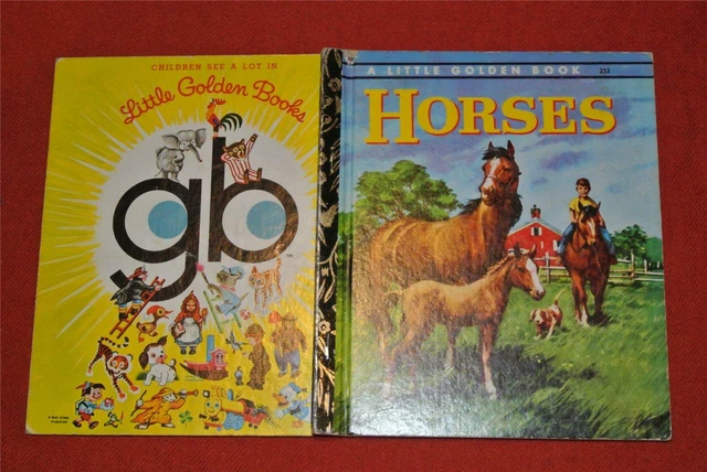 LITTLE GOLDEN BOOK: 1973 HORSES #253 gb BACK cover. Sydney Edition $9. ...