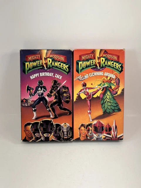 MIGHTY MORPHIN POWER Rangers VHS Lot Happy Birthday, Zack & No Clowning ...