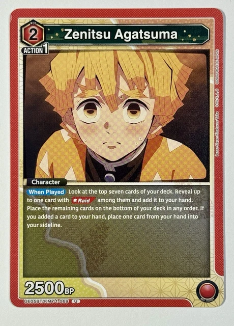 UNION ARENA - Kimetsu no Yaiba Zenitsu Agatsuma U UE05BT/KMY-1-069 ...