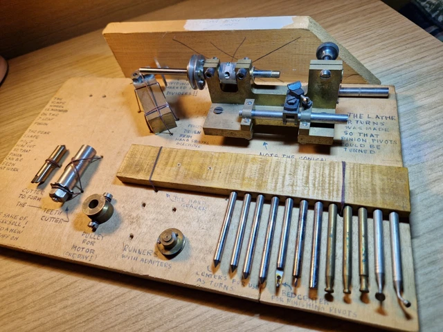 MICRO WATCHMAKERS LATHE turns small large set watch repair tool turns ...