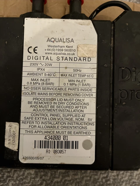 AQUALISA DIGITAL STANDARD Processor - 434000 - H/P - Combi System A1 £ ...