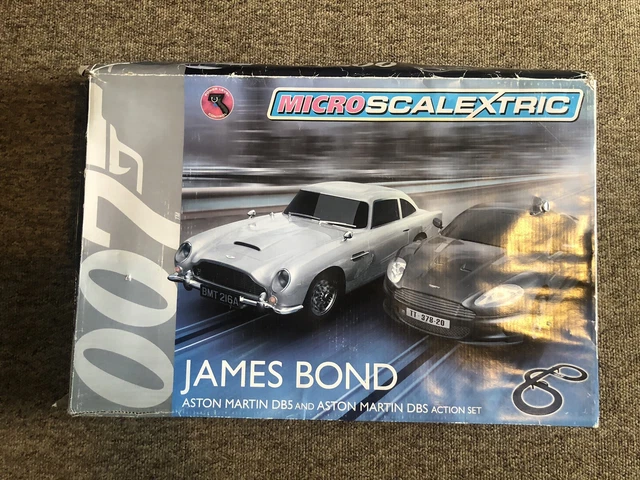 MICRO SCALEXTRIC JAMES Bond 007 Aston Martin DB5 & DBS Action Set. £40. ...