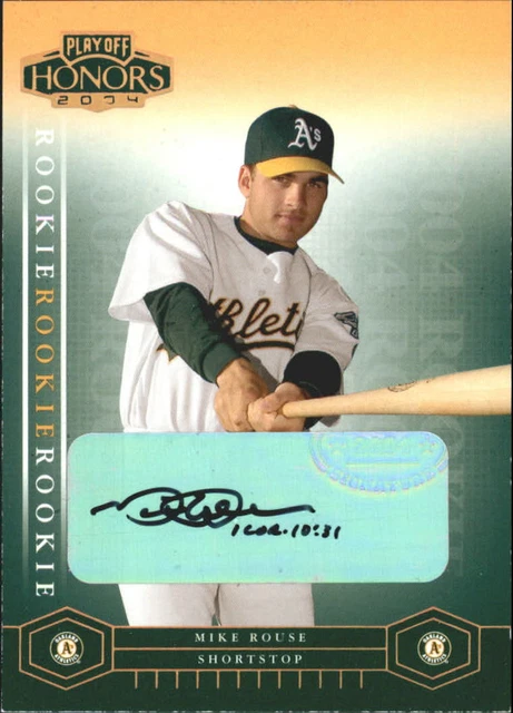 2004 (ATHLETICS) PLAYOFF Honors Signature bronze #223 Mike Rouse/100 ...