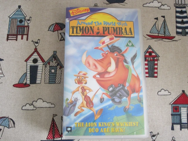 AROUND THE WORLD WITH TIMON & PUMBAA 1990s DISNEY VHS VIDEO TAPE UK PAL ...