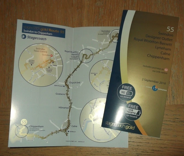 STAGECOACH ROUTE 55 Swindon-Chippenham Timetable leaflet Sep 2018 ...