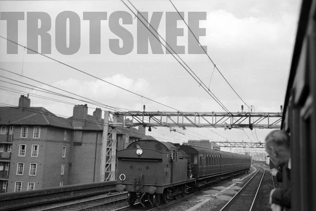 LARGER NEGATIVE BR British Railways Steam Loco 69733 Class N7 Hackney ...