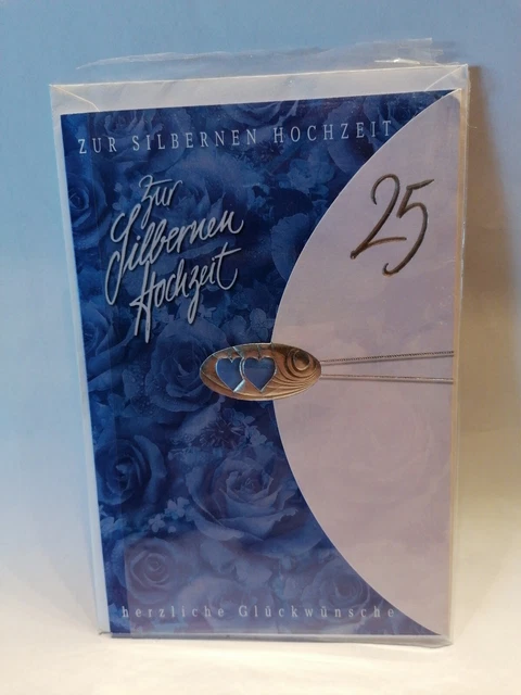 GLÜCKWUNSCHKARTE &SILBERHOCHZEIT& 25 Jahre Grußkarte Mit Umschlag EUR 1 ...
