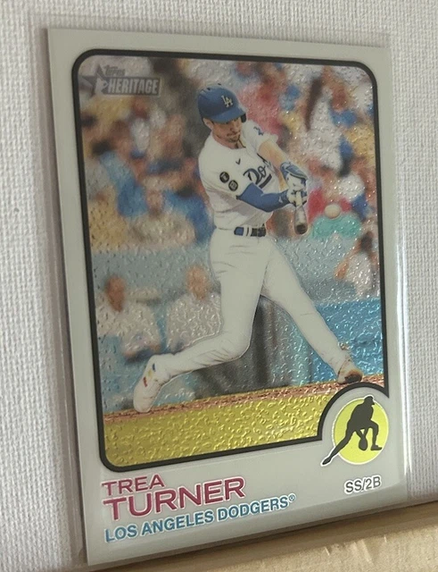 CARTE SP PARALLÈLE Trea Turner 2022 Topps Heritage CHROME 570/999 #434 ...