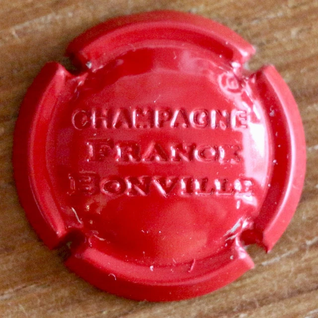 PLAQUE DE MUSELET Champagne Franck Bonville Estampée Rouge EUR 3,00 ...