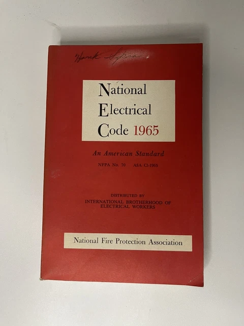 VINTAGE NATIONAL ELECTRICAL Code 1965 Nfpa No. 70 Asa C1-1965 ...