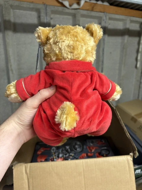 THE POLAR EXPRESS Plush Bear In Red Pyjamas Pjs Soft Kids Christmas ...