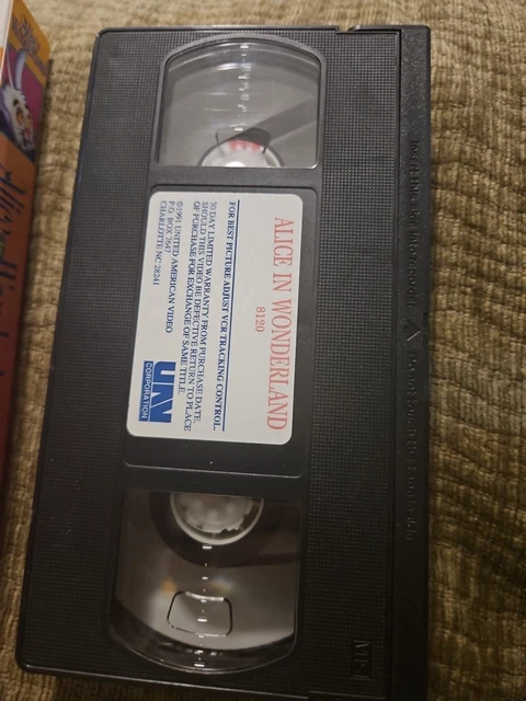 ALICE IN WONDERLAND VHS by United American Video UAV Gold Clamshell ...