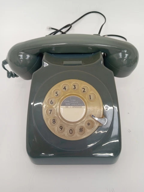 VINTAGE GREY ROTARY Home Telephone Dial Model GP0746 Proetix Branded ...