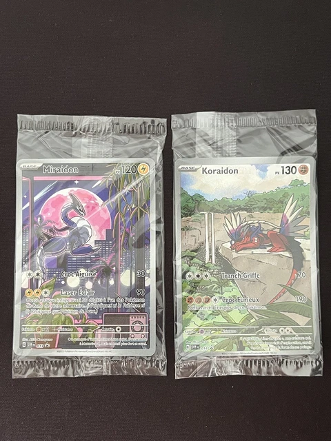 CARTE POKÉMON MIRAIDON SVP013 + Koraidon SVP014 Ecarlate et violet FR Scellés EUR 16,90 ...