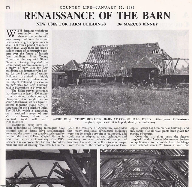 RENAISSANCE OF THE Barn: New Uses For Farm Buildings. Several Pictures ...