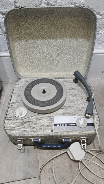 ALBA MODEL 209 Record Player Vintage Portable Turntable £35.00 ...