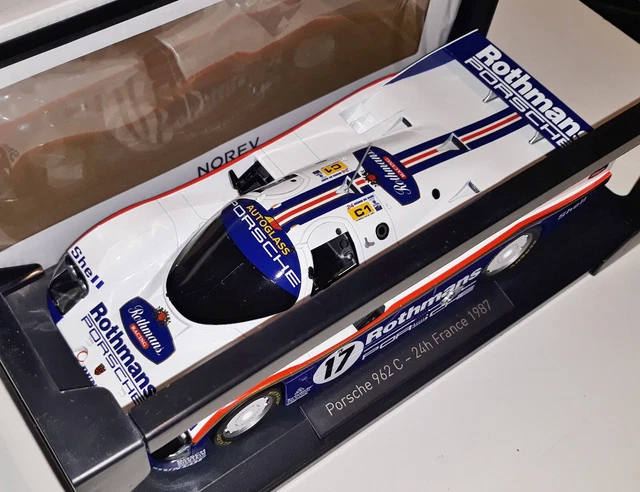 RARE NOREV 1/18 Porsche 962C - 1987 LeMans Winner w/Rothmans Livery, L ...