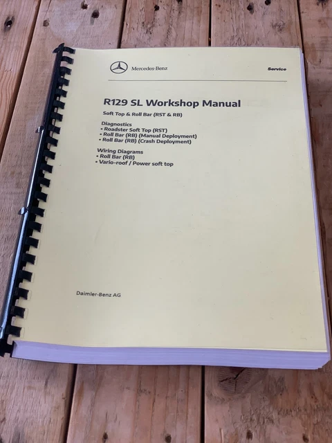 MERCEDES R129 SL Workshop Diagnostic Manual: Soft Top and Roll Bar EUR ...