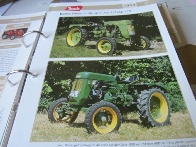 TRAKTOR DATENBLATT Bautz 4 Dieselschlepper AS 170, AS 240, AW240, AL ...