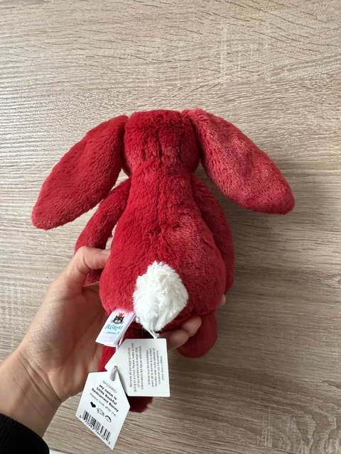 JELLYCAT LITTLE BASHFUL redcurrant bunny - Brand New With Tags And Blue Bag £31.83 - PicClick UK