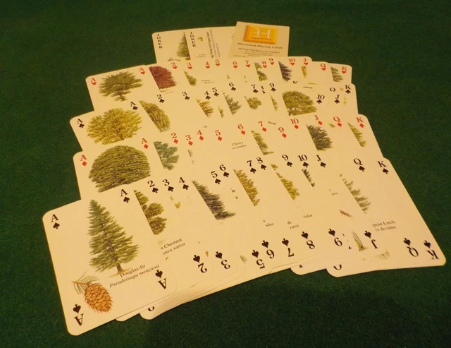 HERITAGE PLAYING CARDS - The Famous Trees Illustrated by John Denaro £4 ...