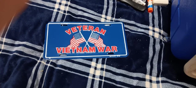 1980S VINTAGE LICENSE Plate Veteran Vietnam War (Minor Damage) See ...