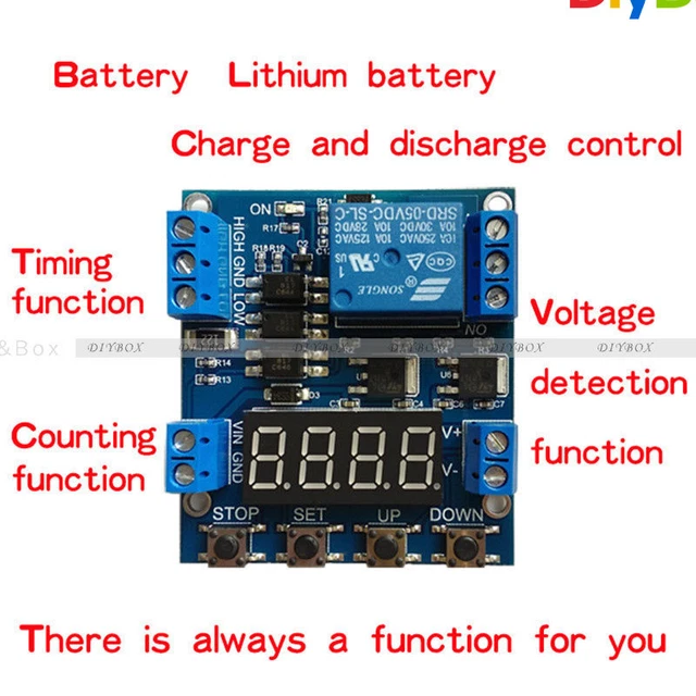 ADJUSTABLE 6-30V RELAY Module 1-Channel Trigger Delay Cycle Timer ...