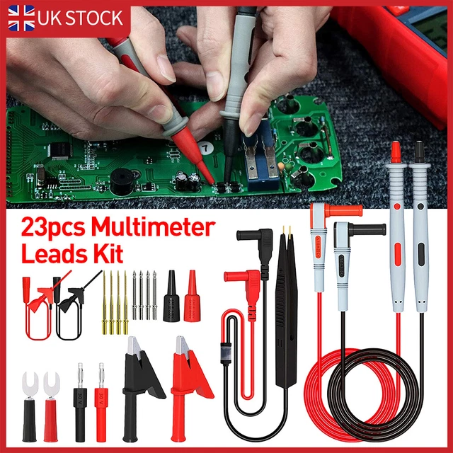 4MM BANANA PLUG Electronic Test Leads Kit Alligator Clips For Digital ...