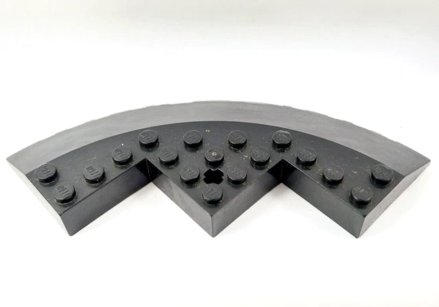 LEGO BLACK BRICK Round Corner 10x10 with Slope 33 Réf 58846 Set 7646 ...