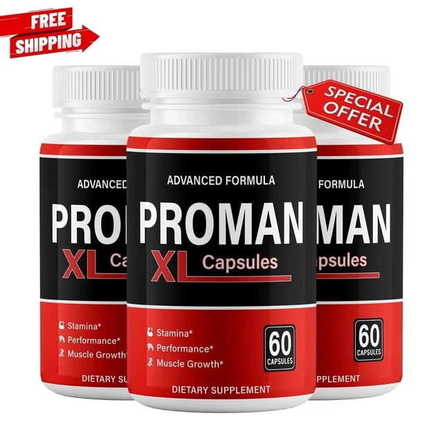 (3 PACK) PROMAN XL Capsules for Men Pro Man XL Me Pills Male ...
