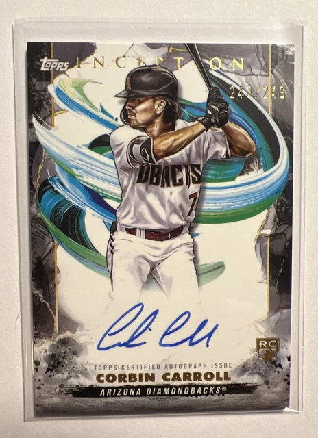 2023 TOPPS INCEPTION Corbin Carroll recrue RC autographe automatique ...