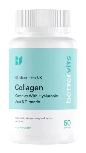 BETTERVITS COLLAGEN COMPLEX Hyaluronic Acid Turmeric 60 capsules £14.90 ...