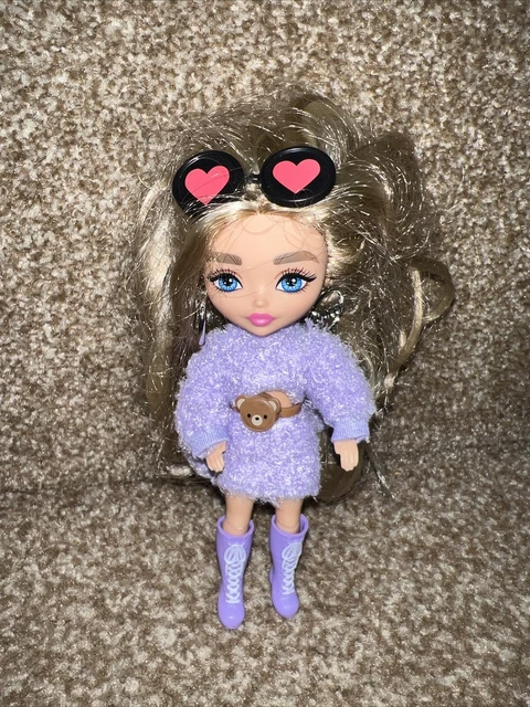 BARBIE EXTRA MINIS Doll 5.5in Wearing Fluffy Purple Fashion £8.00 ...