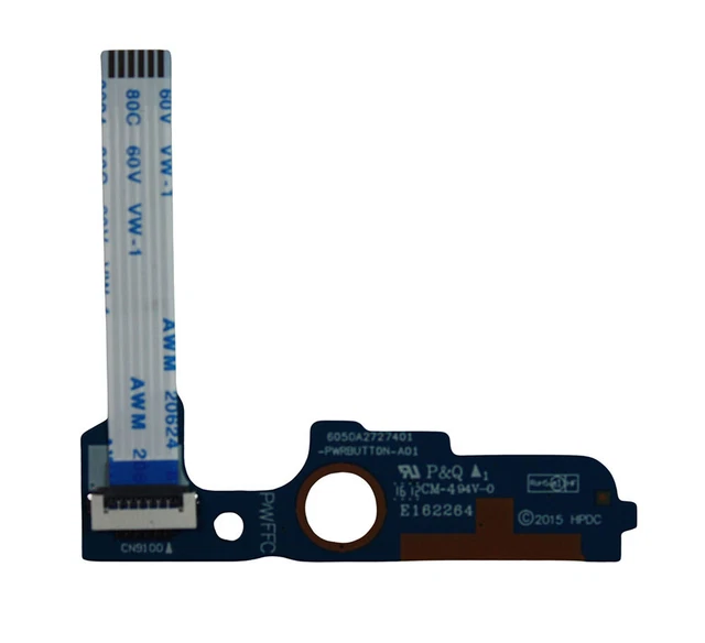 HP ELITEBOOK 750 G3 Replacement Laptop Power Button Board With Cable ...