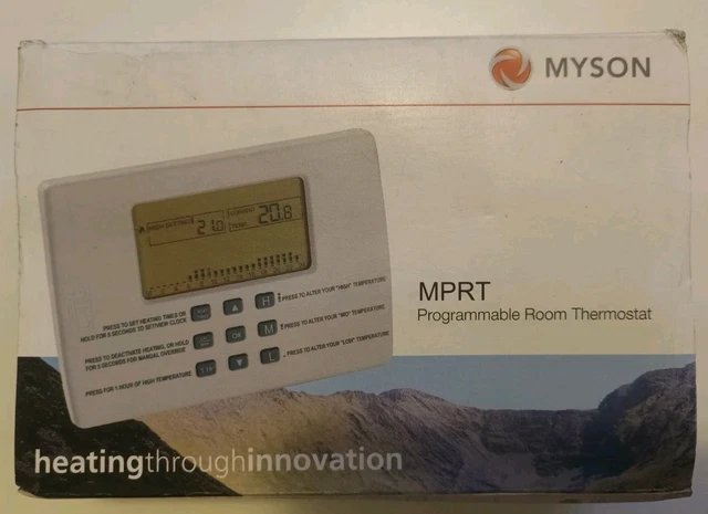 MYSON MPRT PROGRAMMABLE WIRED Room Thermostat White BNIB FREE P&P £104. ...