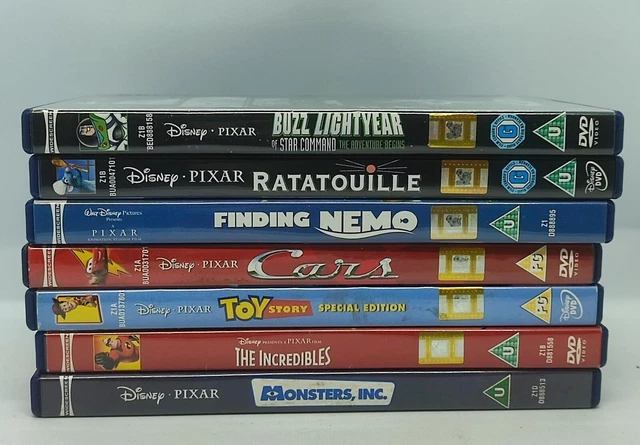 7X DISNEY PIXAR Films: Monsters Inc, Finding Nemo, Cars, Ratatouille ...