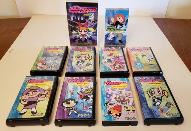 POWERPUFF GIRLS VHS Lot of 11. Clamshell. Bubblevicious, Birthday ...